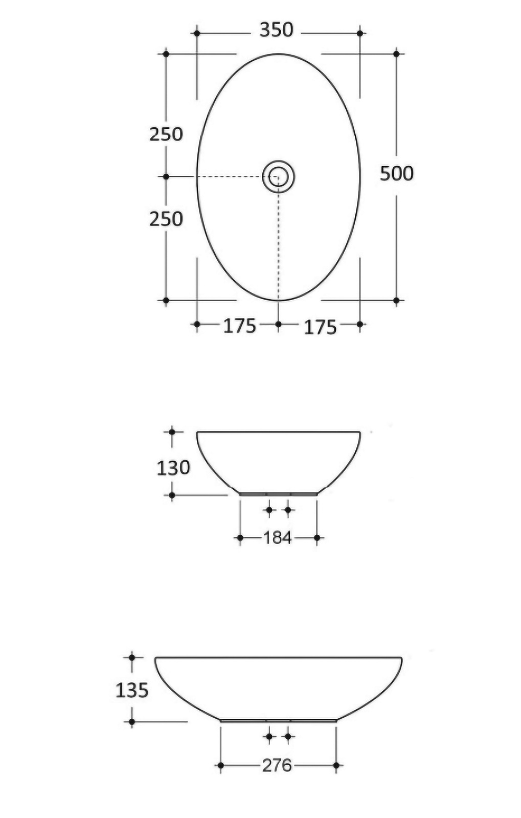 Vitruvit Boat ceramiczna umywalka nablatowa owalna 50 x 35 cm w ...
