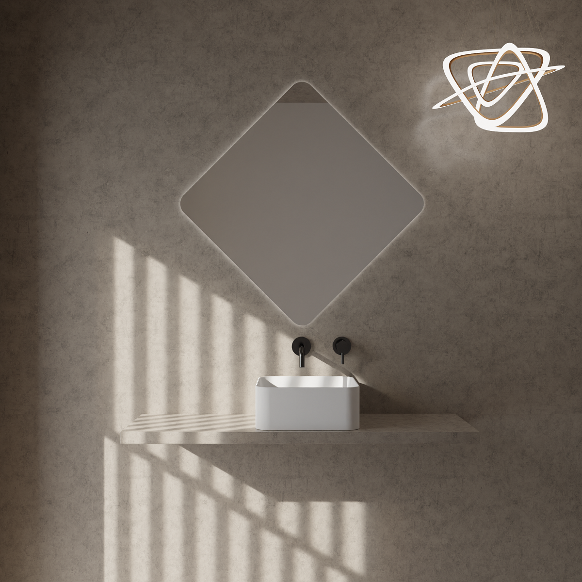 Vitruvit Lustro kwadrat LED 60x60 cm 60 cm \ Kwadratowe | PEŁNA OFERTA ...