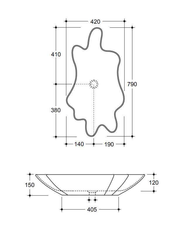Vitruvit SHELL ceramiczna umywalka nablatowa 79 x 42 cm w wybranym ...