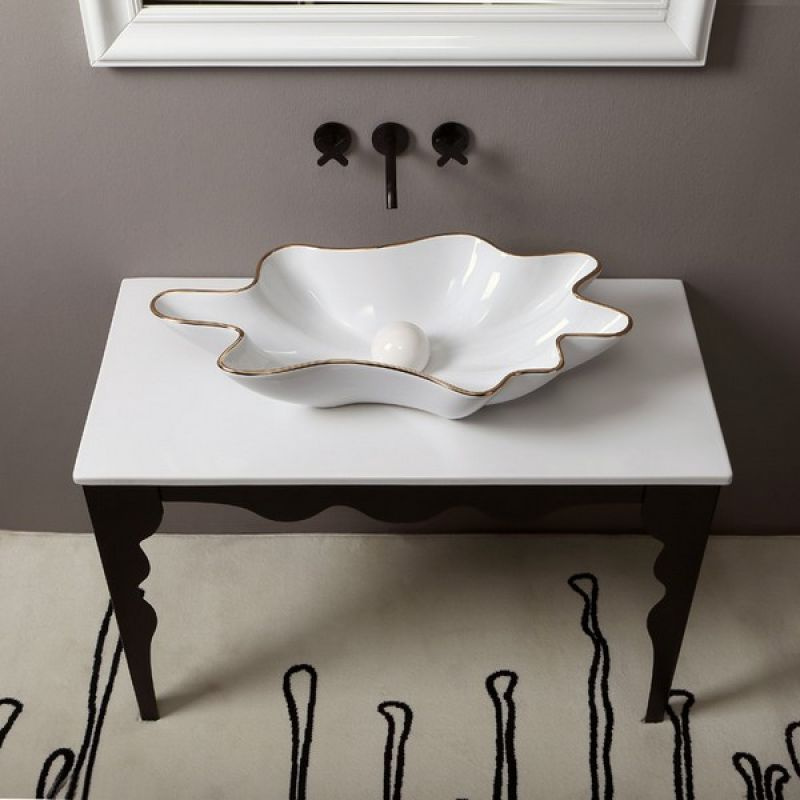 Vitruvit SHELL ceramiczna umywalka nablatowa 79 x 42 cm w wybranym ...